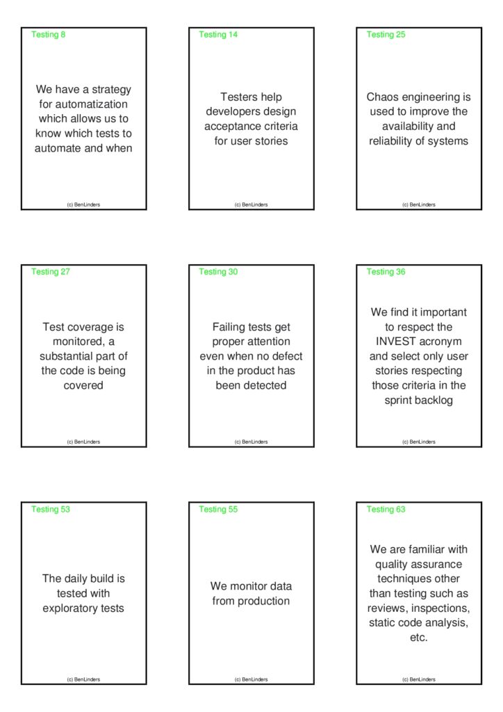 Agile Testing Coaching Cards - Ben Linders