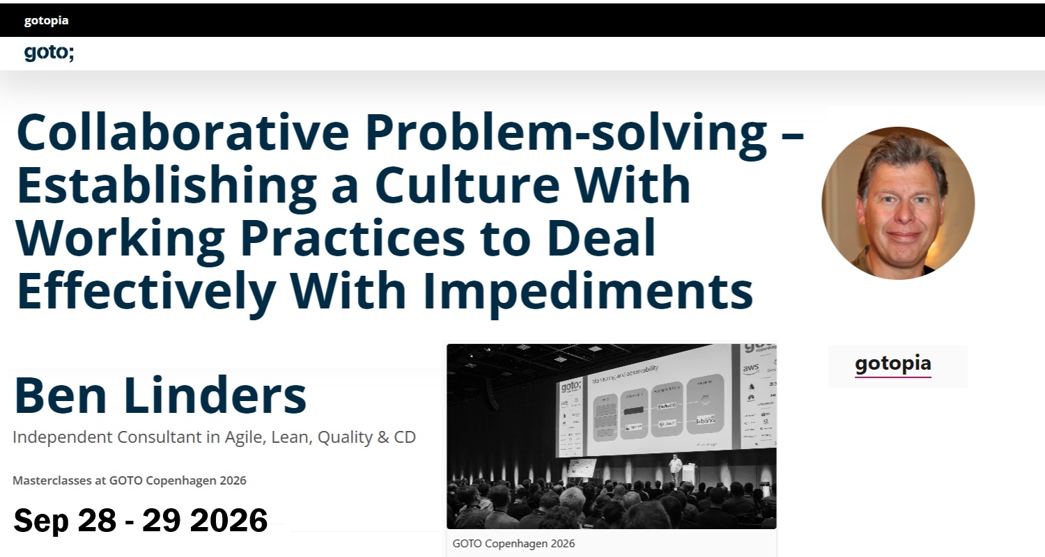 Workshop Collaborative Problem-solving at Goto CPH 2026 - Ben Linders