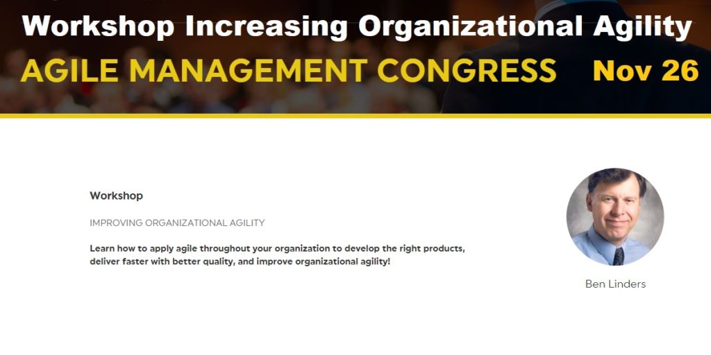 Workshop Improving Organizational Agility at Agile Management Congress ...